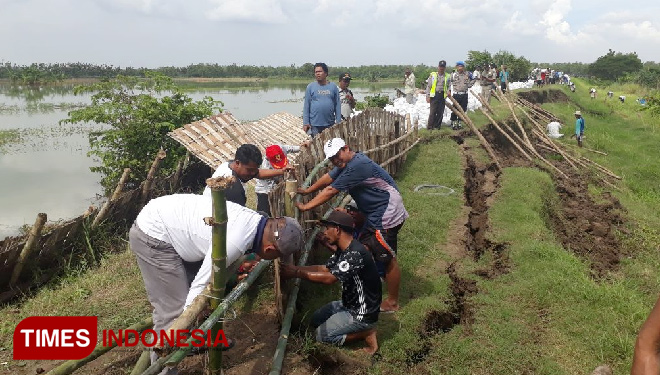 Waspada, Tanggul Wedok Bengawan Solo Sliding - TIMES Indonesia