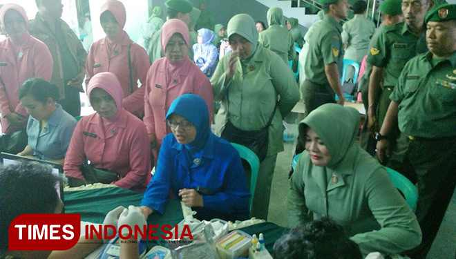 Peringatan HUT Persit KCK Dibuka dengan Kegiatan Donor Darah - TIMES Indonesia