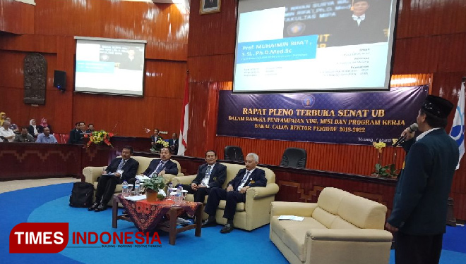 Empat Bakal Calon Rektor UB Jalani Rapat Pleno Terbuka - TIMES Indonesia