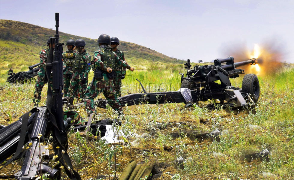 Marinir TNI AL Latihan Menembak di Pusat Latihan Militer U.S. Army ...