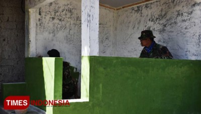 Poskamling Hijau Ala Militer di Lokasi TMMD 102 Banjarnegara - TIMES ...