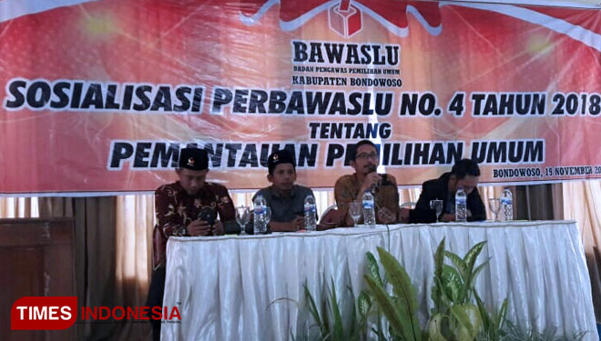 Bawaslu Bondowoso Sosialisasikan Perbawaslu Nomor 4 Tahun 2018 Ini