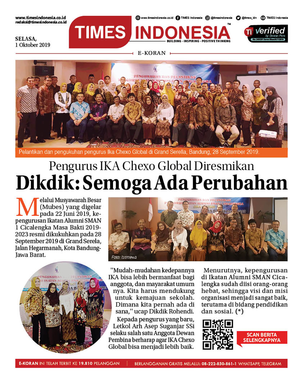 Pengurus Diresmikan, IKA Chexo Global Siap Memberi Manfaat untuk ...