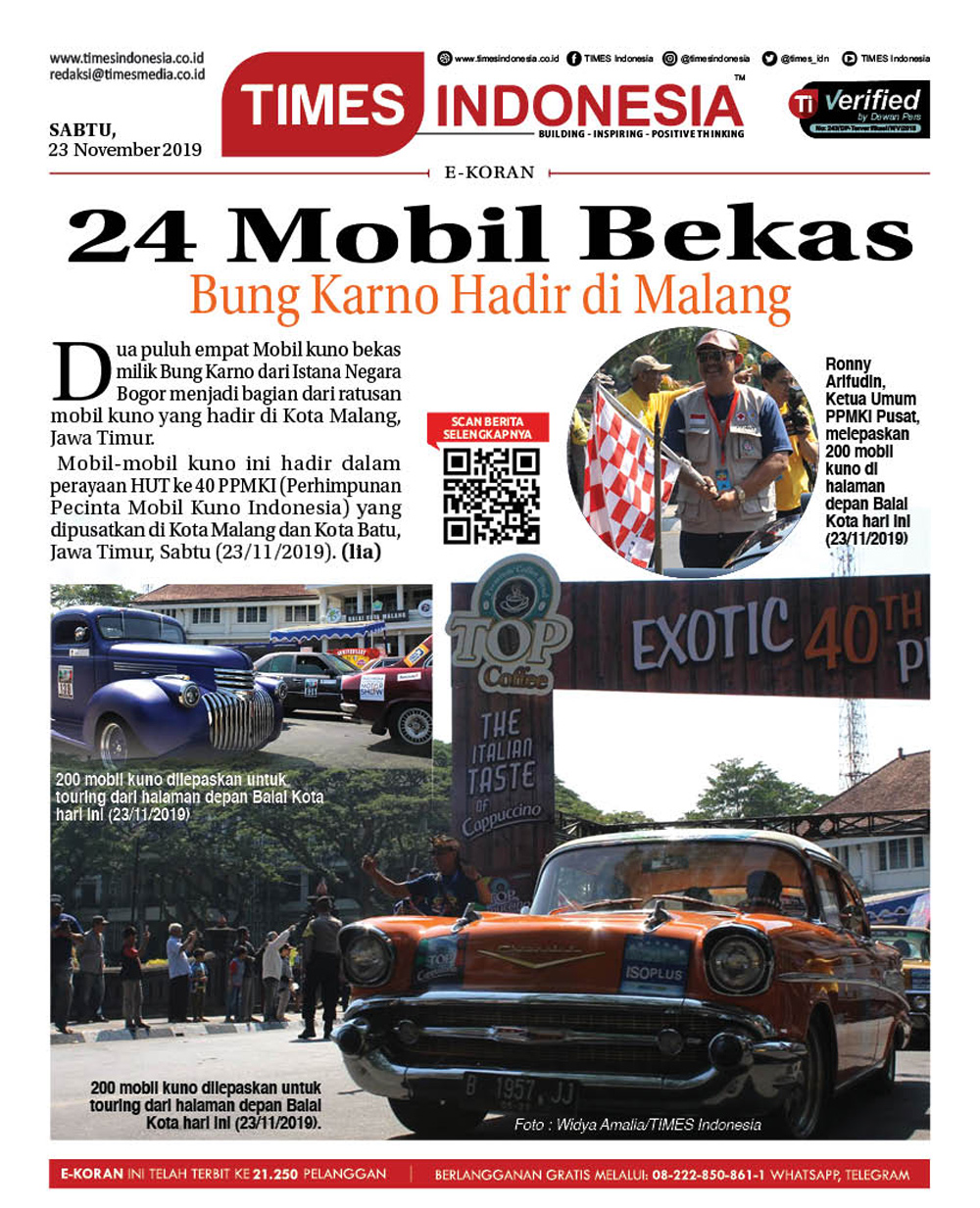 24 Mobil Kuno Bekas Bung Karno Hadir di Malang - TIMES Indonesia