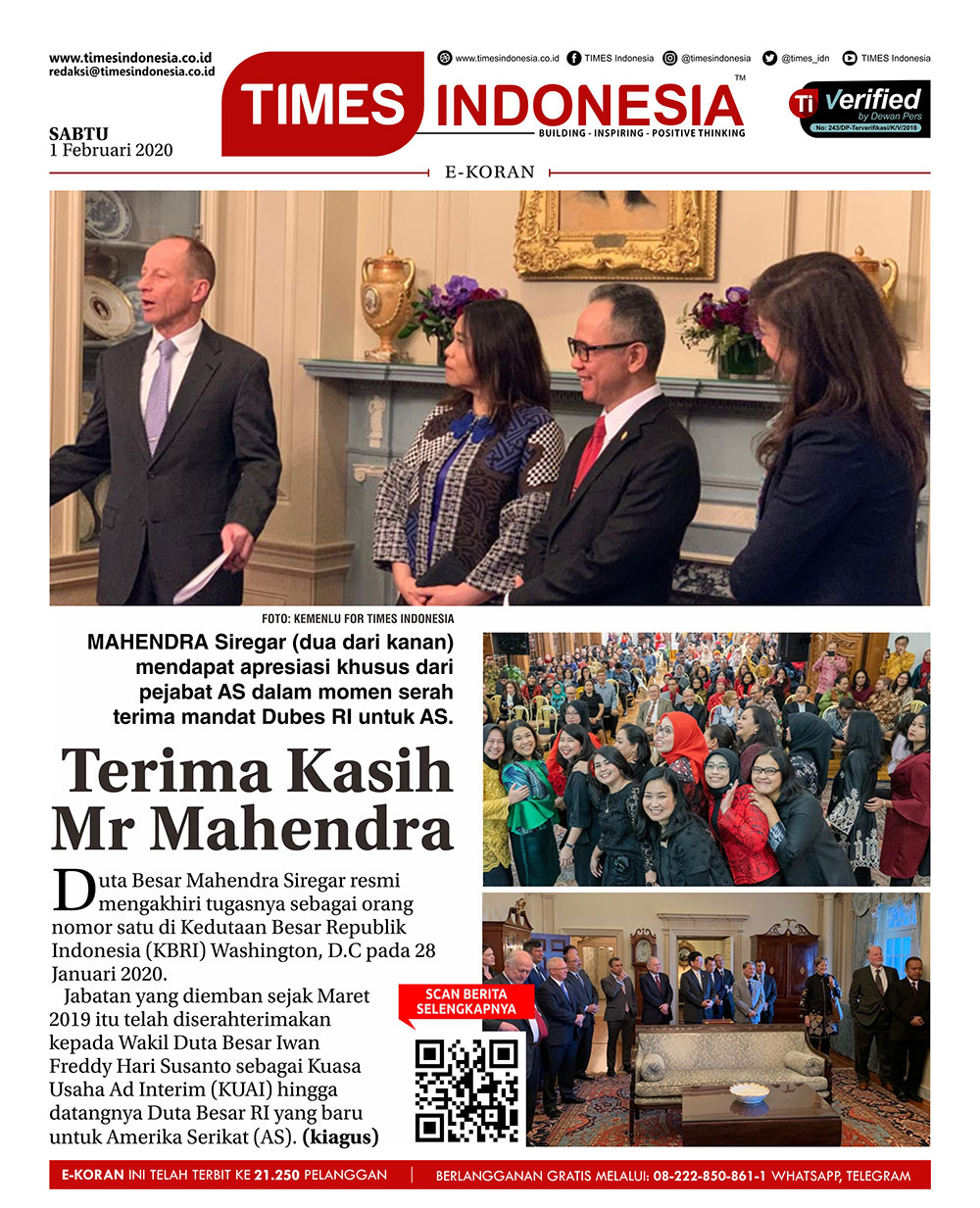 Edisi Sabtu, 1 Februari 2020: E-Koran Medsos. Bacaan Positif Masyarakat ...