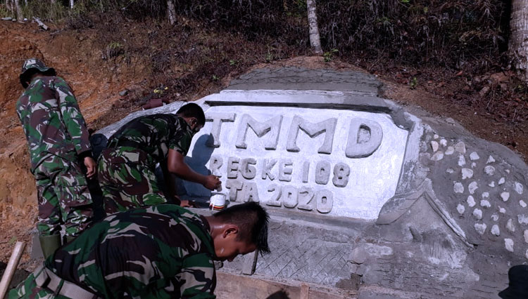 Tugu Prasasti TMMD Kodim Aceh Barat Jadi Saksi Kemanunggalan TNI ...