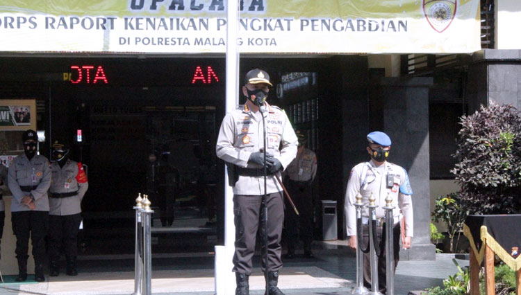 Pimpin Upacara Kenaikan Pangkat, Ini Pesan Kapolresta Malang Kota ...