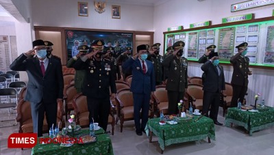 HUT ke-75 TNI, Kodim 0826 Pamekasan Gelar Upacara Virtual - TIMES Indonesia
