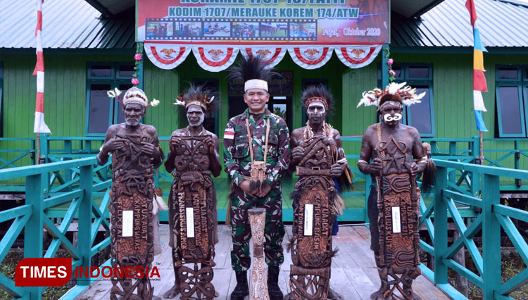 Empat Ketua Adat Distrik Fayit Kabupaten Asmat Ikut Resmikan Koramil ...