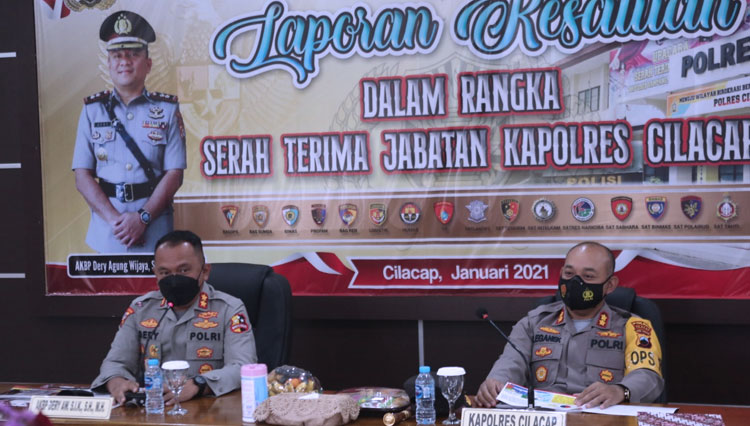 Polres Cilacap Laksanakan Laporan Satuan Sertijab Kapolres Baru - TIMES ...