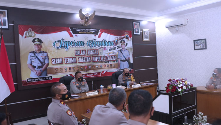 Polres Cilacap Laksanakan Laporan Satuan Sertijab Kapolres Baru - TIMES ...