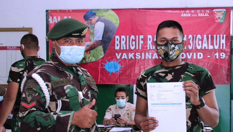 Brigif Raider 13/Galuh Tasikmalaya Lakukan Vaksinasi Covid-19 Tahap 2 ...