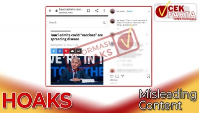 [CEK FAKTA] Ilmuwan Anthony Faucy Sebut Vaksin Covid-19 Sebarkan ...