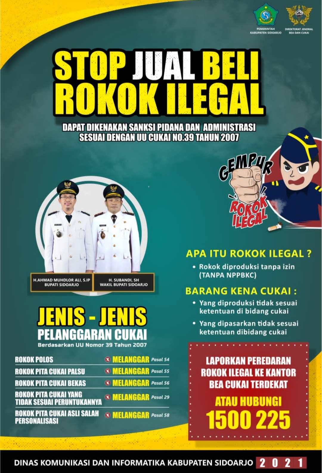 Diskominfo Sidoarjo Sosialisasi Rokok Ilegal kepada Masyarakat - TIMES ...